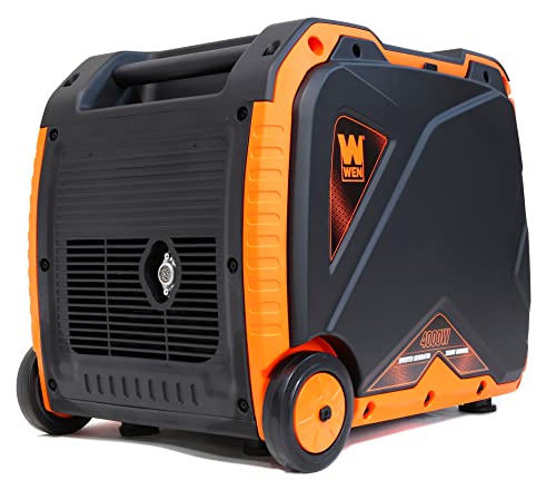 WEN 56400iX 4000-Watt Inverter Generator with Fuel Shut-Off and CO Shutdown Sensor, Black