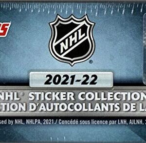 2021 2022 Topps EXCLUSIVE NHL Hockey HUGE Factory Sealed 50 Pack Sticker Box with 250 Brand New MINT Stickers Try for Your Favorite Superstars and Rookies