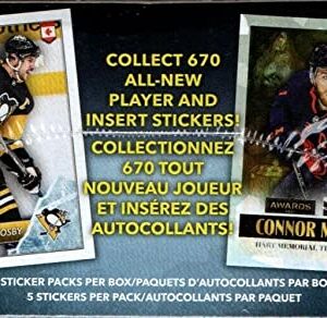 2021 2022 Topps EXCLUSIVE NHL Hockey HUGE Factory Sealed 50 Pack Sticker Box with 250 Brand New MINT Stickers Try for Your Favorite Superstars and Rookies