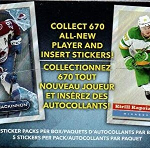 2021 2022 Topps EXCLUSIVE NHL Hockey HUGE Factory Sealed 50 Pack Sticker Box with 250 Brand New MINT Stickers Try for Your Favorite Superstars and Rookies