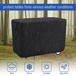 Jungda Outdoor Prep Table Cover for Royal Gourmet Double-Shelf Movable Dining Cart Table, Patio Bar Grill Cart Cover Pizza Oven Table Cover - 40 x 24 x 32 Inch