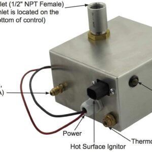 High-Capacity Automatic Outdoor Fire Feature Control System - Electronic Flame Control Ignition Module - Natural Gas or Propane - Igniter for Fire Pits, Fire Features, Fire Bowls/Tables (500,000 BTU)