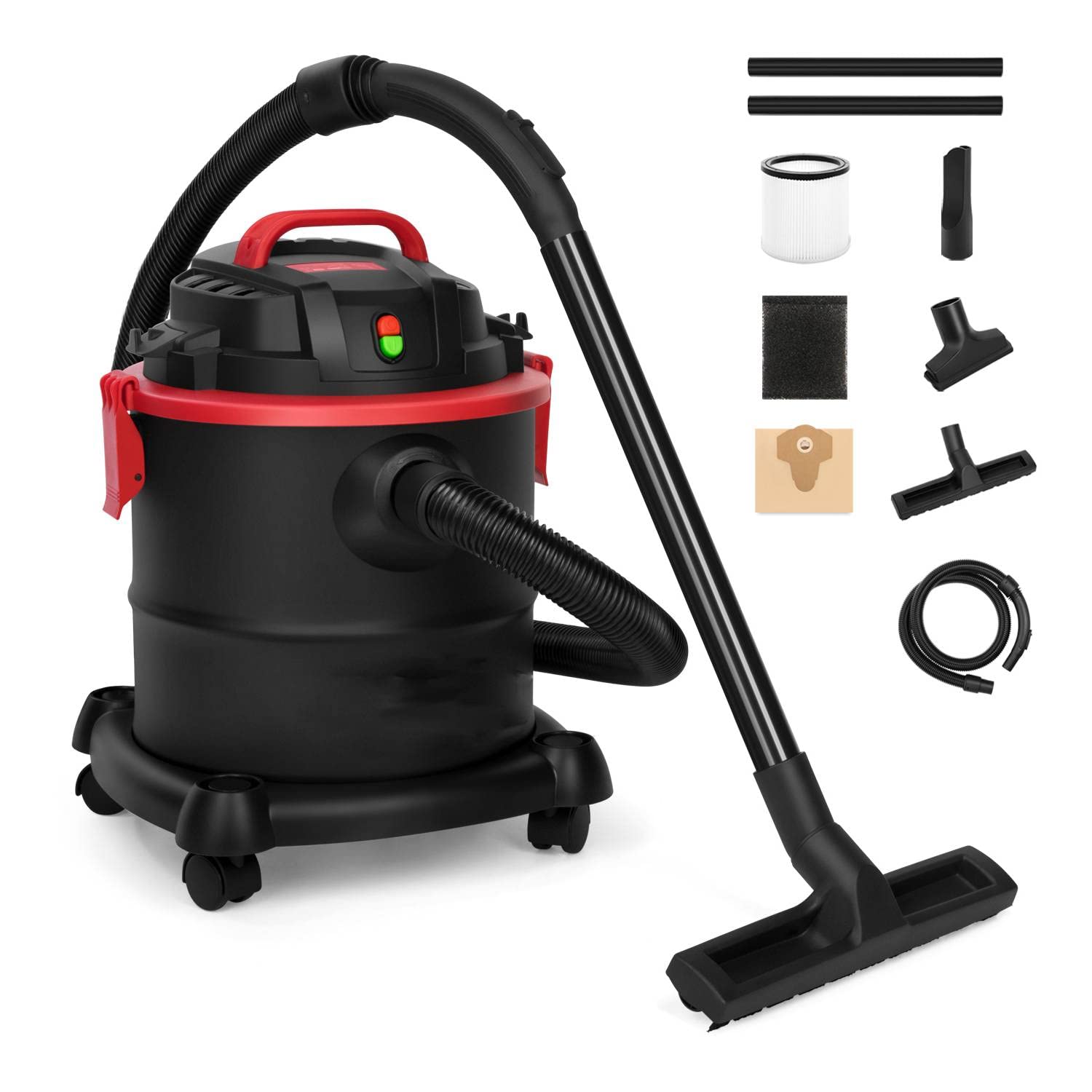 Prostormer 3 in 1 Wet Dry Vacuum Cleaner, 5 Gallon 5.5 Peak HP Portable Wet Dry Vac Floor Cleaner with Blower Function for Garage, Car, Home & Workshop