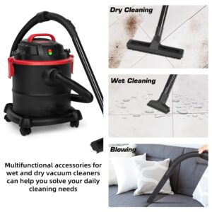 Prostormer 3 in 1 Wet Dry Vacuum Cleaner, 5 Gallon 5.5 Peak HP Portable Wet Dry Vac Floor Cleaner with Blower Function for Garage, Car, Home & Workshop