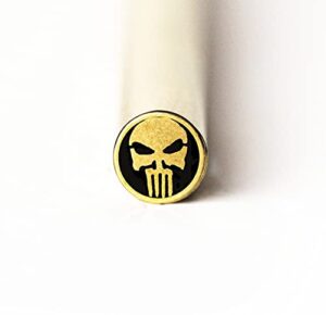 punisher mosaic pins knife handles/ your knife /mosaic pin 5/16 inch (8 mm) - 3.93 inches (10 cm) length high qualified brass knife handle, black, 5/16 inch (8 mm) x 3.93 inches (10 cm) length