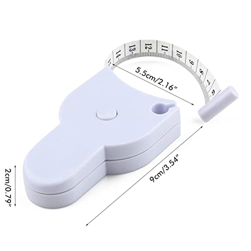 Automatic Telescopic Tape Measure - 2 PCS Portable Body Measuring Tape Retractable Ruler Tool Caliper for ​Body Measurement: Waist, Hip, Bust, Arms, and More - Lock Pin and Push-Button Retract (Black)