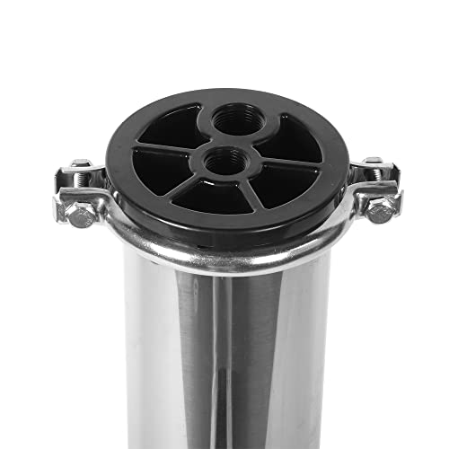 AIWFL RO Membrane Housing 4 Inch 4040 Commercial Reverse Osmosis Membrane Housing 304 Stainless Steel Pressure Vessel 4"x40" 300 PSI 3/4" Feed and Drain Ports 1/4" Permeate Ports