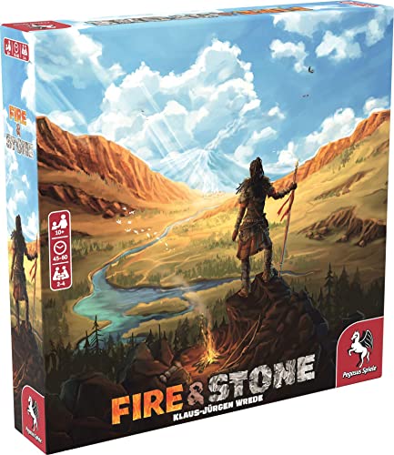 Fire & Stone - Board Game by Pegasus Spiele 2-4 Players – Board Games for Family – 45-60 Minutes of Gameplay – Games for Family Game Night – Kids and Adults Ages 10+ - English Version