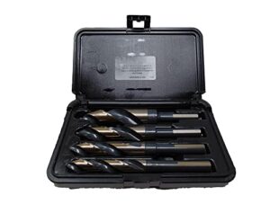 norseman by viking drill and tool 26443 4 piece 9/16 in. to 1 in. heavy duty black and gold vortex 1/2 in. shank set