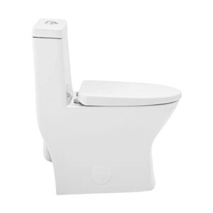 Swiss Madison Well Made Forever SM-1T277, Sublime II One-Piece Round Toilet, 10" Rough-In 1.1/1.6 gpf