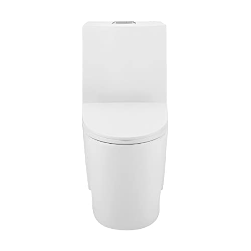 Swiss Madison Well Made Forever SM-1T274, St. Tropez One Piece Elongated Toilet Dual Vortex Flush 1.1/1.6 gpf with 10" Rough In