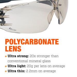 Bollé Safety - BSSI, SILEX+ Eye Protection with Platinum Anti-Fog Coating, Matte Black Frame/CSP lenses