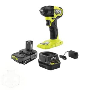 ryobi one+ hp 18v brushless cordless compact 3/8 in. impact wrench kit with 1.5 ah battery and 18v charger