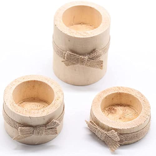 Nwsrayu Wooden Air Plant Holder Pack of 3 Wooden Air Plants Holders Air Plants Terrarium Tillandsia Streptophylla Xerographica Holders Succulent Pot Tea light Holder