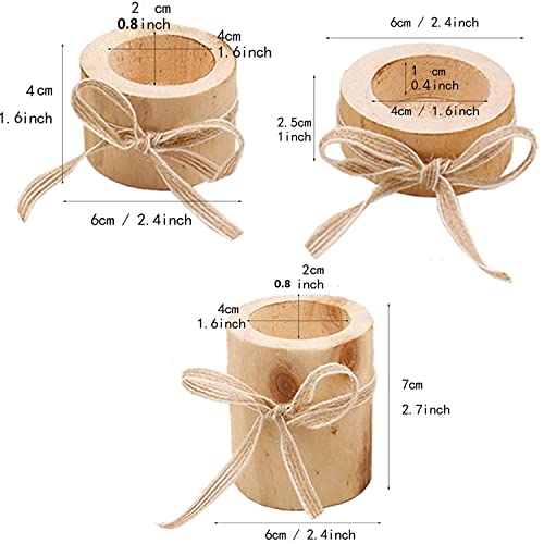 Nwsrayu Wooden Air Plant Holder Pack of 3 Wooden Air Plants Holders Air Plants Terrarium Tillandsia Streptophylla Xerographica Holders Succulent Pot Tea light Holder