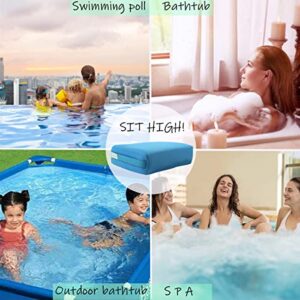 Joe&JoseRin Hot Tub Booster Seat Cushion with Non-Slip Micro Dot Bottom and Weighted, Bathroom Massage Hot Tub Accessories for Indoor or Outdoor, Quick Dry Hot Tub Pillow with Washable Mesh Cover