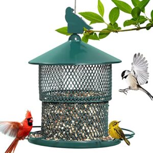 wild bird feeder squirrel proof for outdoors hanging, squirrel proof bird feeder for garden yard, 4 lbs seed capacity, backyard garden yard decor