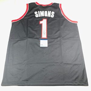 anfernee simons signed jersey psa/dna portland trail blazers autographed