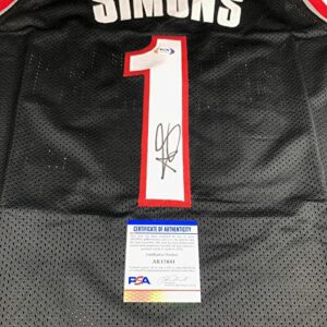 Anfernee Simons Signed Jersey PSA/DNA Portland Trail Blazers Autographed