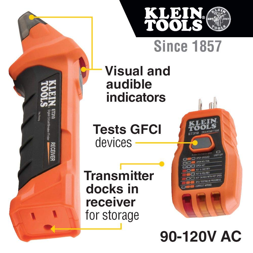 Klein Tools Circuit Breaker Finder Tool Kit with Accessories (2-Piece) and Multimeter Carrying Case