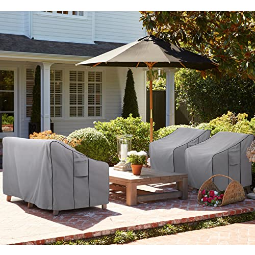 Kylinlucky Outdoor Furniture Covers Waterproof, 2-Seater Patio Sofa Covers Fits up 54W x 38D x 35H inches Grey