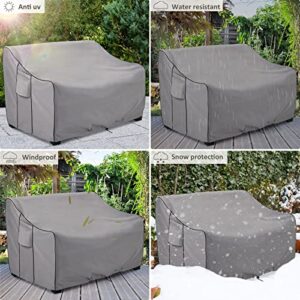 Kylinlucky Outdoor Furniture Covers Waterproof, 3-Seater Patio Sofa Covers Fits up to 88W x 36D x 35H inches Grey