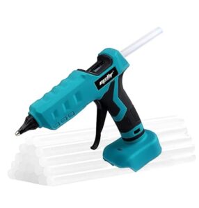 morclin 100w cordless hot glue gun compatible with makita 18v battery with 20 fullsized glue sticks for festival decoration & crafting projects chirstmas gift (battery is not included)