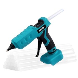 MORCLIN 100W Cordless Hot Glue Gun Compatible with Makita 18V Battery with 20 FullSized Glue Sticks For Festival Decoration & Crafting Projects Chirstmas Gift (Battery is not included)