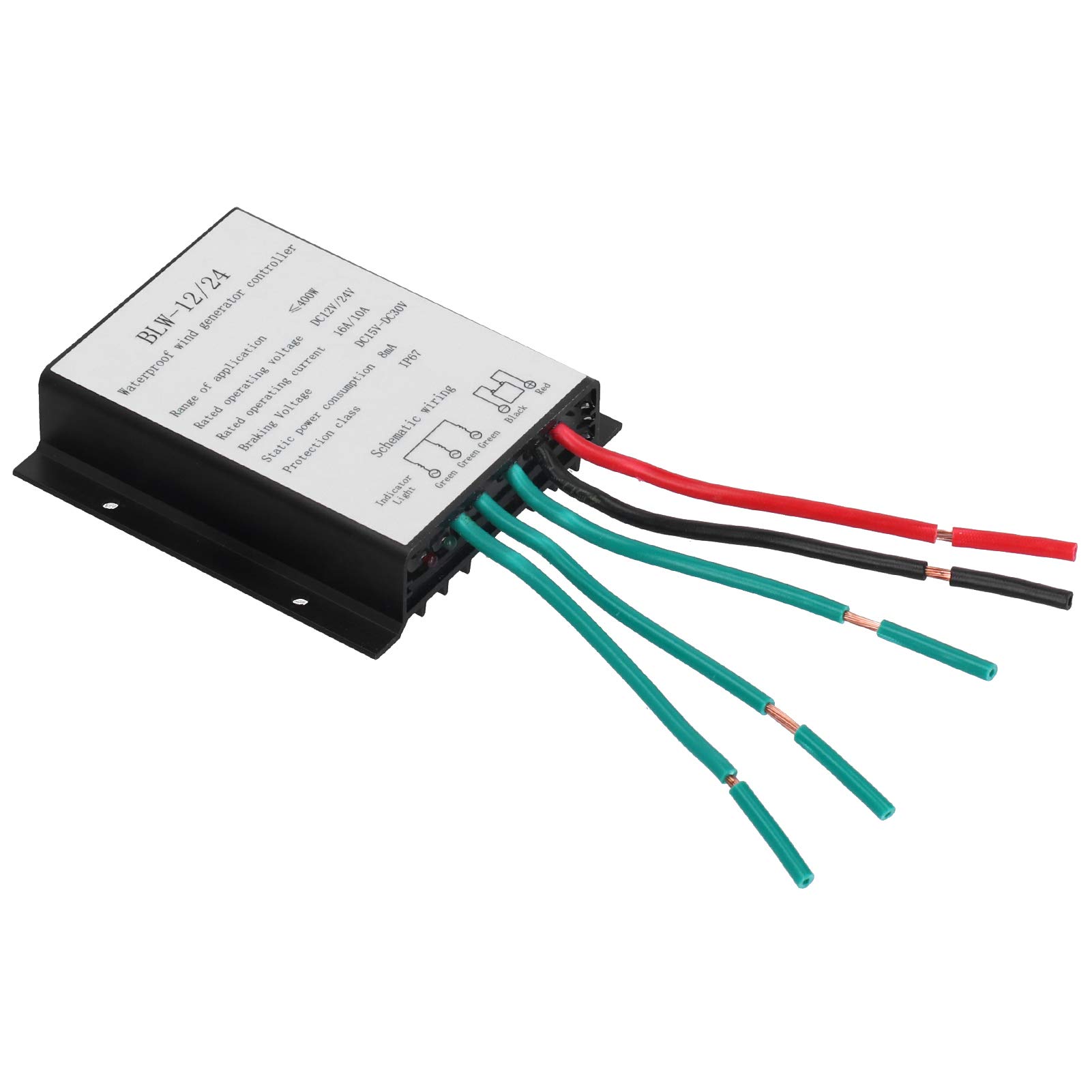 Wind Turbine Generator Controller, IP67 Waterproof DC12-24V Automatic Controller BLW‑12/24 400W Battery Charging Regulator