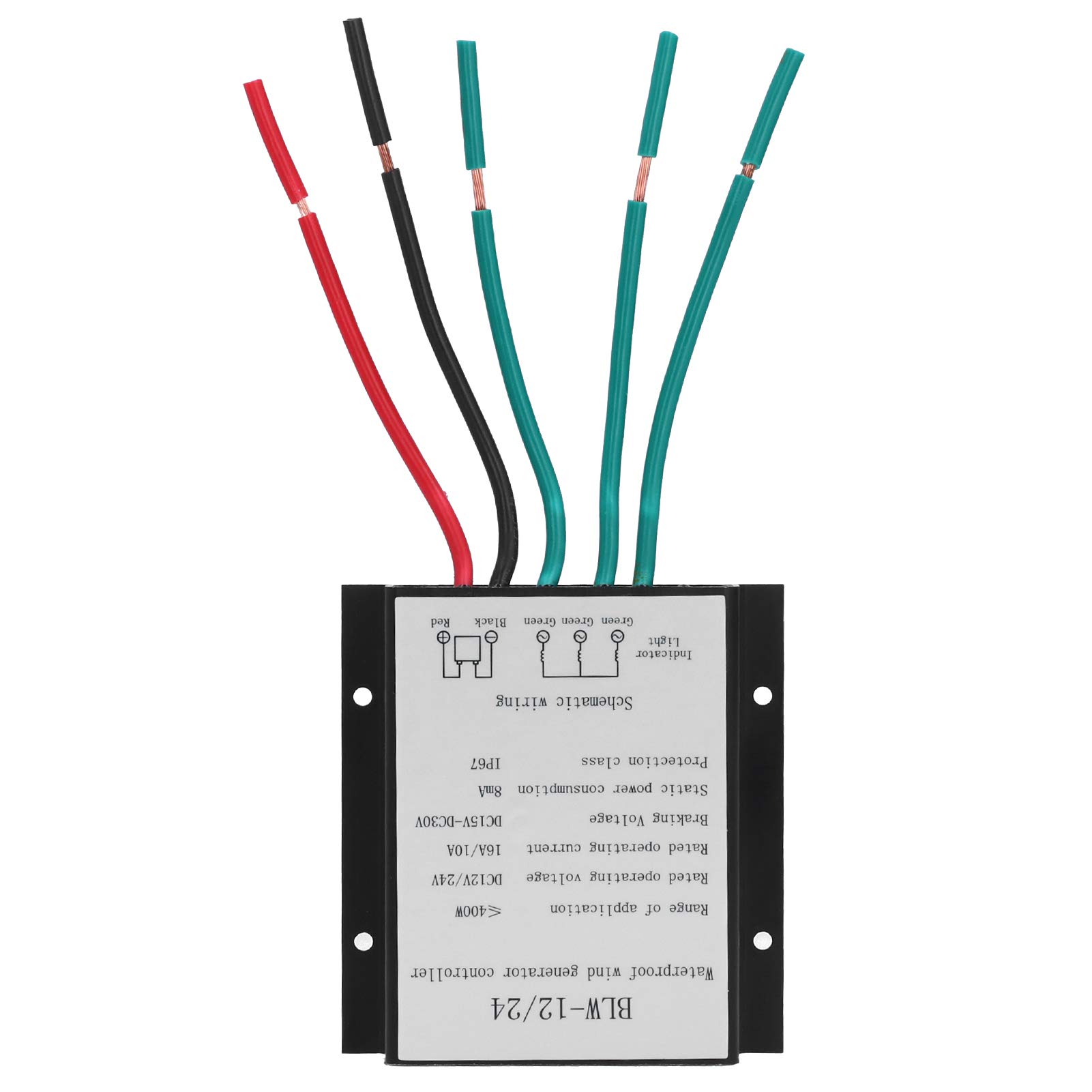 Wind Turbine Generator Controller, IP67 Waterproof DC12-24V Automatic Controller BLW‑12/24 400W Battery Charging Regulator