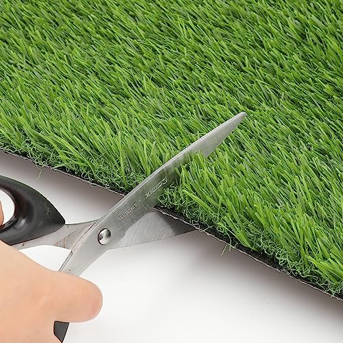 SHACOS Artificial Grass Squares Mat 6 Pcs 12"x12" Outdoor Fake Grass Turf 1.2 inch Grass Patch Tiles Faux Grass Rug Small with Drainage Holes Grass Rug for Crafts Patio Wall Decor