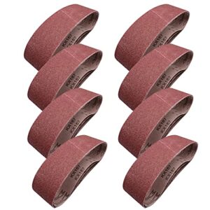 18 pcs 2-1/2 x 16 inch aluminum oxide sanding belts for 2.5x16in belt sander woodworking (80 grit)