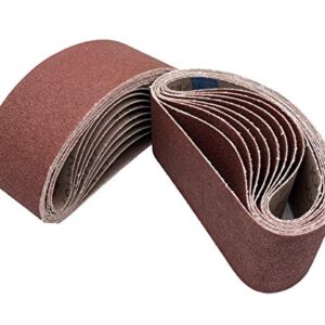 18 PCS 2-1/2 X 16 Inch Aluminum Oxide Sanding Belts for 2.5x16in Belt Sander Woodworking (80 Grit)