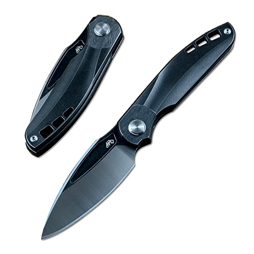 twosun TWOSUN Sidewinder Gift Pocket Knife D2 Satin Blade Blacken Titanium Handle TS341