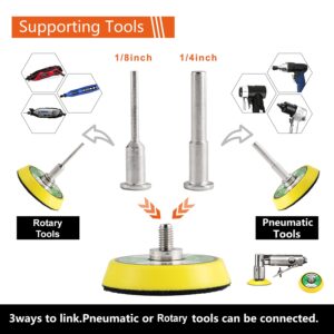 Tshya 270Pack 2inch Sanding Discs Pad Variety Kit for Drill Grinder Rotary Tools Die Grinder Accessories with 1/8"&1/4" Shank Backer Plate, Sanding Pads Includes 36-3000 Grit