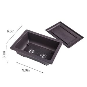 Bonsai Pots – 3pcs Bonsai Pot with Humidity Trays for Indoor Plants – Bonsai Pots with Drainage Tray and Built-In Mesh – Durable Plastic Bonsai Tree Pot with Irrigation Holes – 9"D x 6.7"W x 3"H