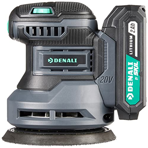 Amazon Brand - Denali by SKIL 20V Cordless Sander Kit with 2.0Ah Lithium Battery and 2.4A Charger