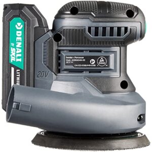 Amazon Brand - Denali by SKIL 20V Cordless Sander Kit with 2.0Ah Lithium Battery and 2.4A Charger