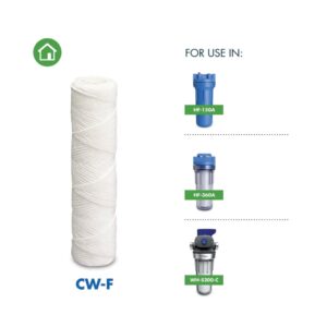 CW-F Sediment Replacement Cartridge Polypropylene Cord-Wound, 10 Micron (2 Pack)