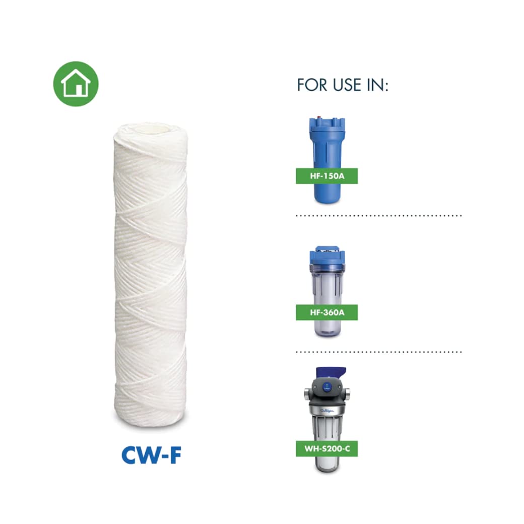 CW-F Sediment Replacement Cartridge Polypropylene Cord-Wound, 10 Micron (2 Pack)