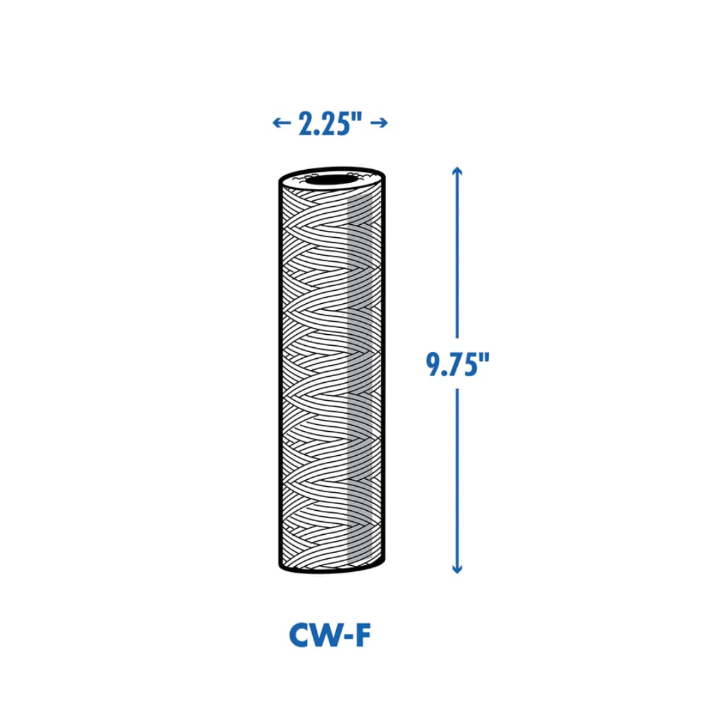 CW-F Sediment Replacement Cartridge Polypropylene Cord-Wound, 10 Micron (2 Pack)