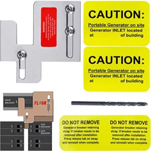 generator interlock kit compatible with eaton cutler hammer generator br and ch series 150 or 200 amp panel, 1 1/4–1 7/16" spacing between main breaker and generator circuit breakers