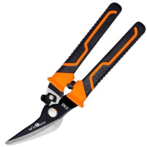 vanjoin 9'' scissors heavy duty, carpet cutter with sk-5 steel blade, multipurpose carpet cutting scissors, scissors all purpose for carpet/cardboard/recycle