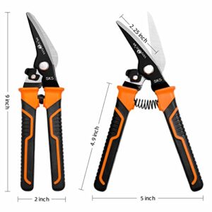 VANJOIN 9'' Scissors Heavy Duty, Carpet Cutter with SK-5 Steel Blade, Multipurpose Carpet Cutting Scissors, Scissors All Purpose for Carpet/Cardboard/Recycle