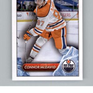 2021-22 Topps Stickers #240 Connor McDavid Edmonton Oilers Official NHL Hockey Sticker (2 Inch Wide X 2.75 Inches Tall) in Raw (NM or Better) Condition