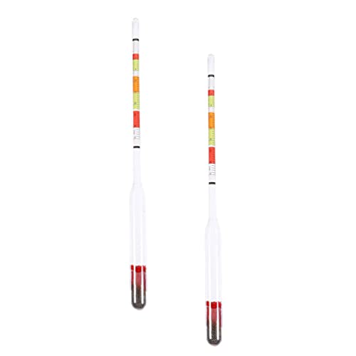 POPETPOP Tester Tester 2pcs Beer Making Hydrometer Triple Scale Hydrometer Hydrometer for Brew Beer Wine Mead Cake Breathalyzer