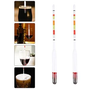 POPETPOP Tester Tester 2pcs Beer Making Hydrometer Triple Scale Hydrometer Hydrometer for Brew Beer Wine Mead Cake Breathalyzer