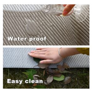 RURALITY Outdoor Rug 9x12 Waterproof for Patio Clearance,Large Plastic Straw Mat for Camping,Porch,RV,Reversible, Light Coffee