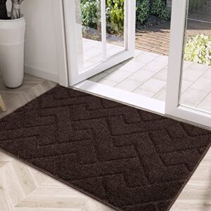 purrugs dirt trapper indoor door mat 23.5" x 35.5", non-skid/slip machine washable entrance rug, shoes scraper, dog door mat, super absorbent floor mat for front door, entry, muddy wet shoes and paws