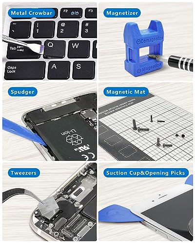 Precision Screwdriver Set, Computer Tool Kit, 146 PCS Laptop Screwdriver Kit with 123 Bits, Magnetic Mat, Suit for PC, iPhone, MacBook, Tablet, PS4, Xbox, Switch, Game Console and other Electronics